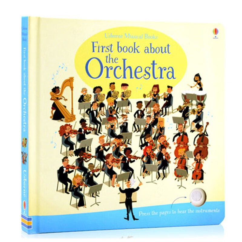 英文原版 尤斯伯恩 Usborne First Book about the Orchestra 发音书 第一本管弦乐队 儿童音乐启蒙 纸板书 洞洞触摸书 梦想童趣城 .