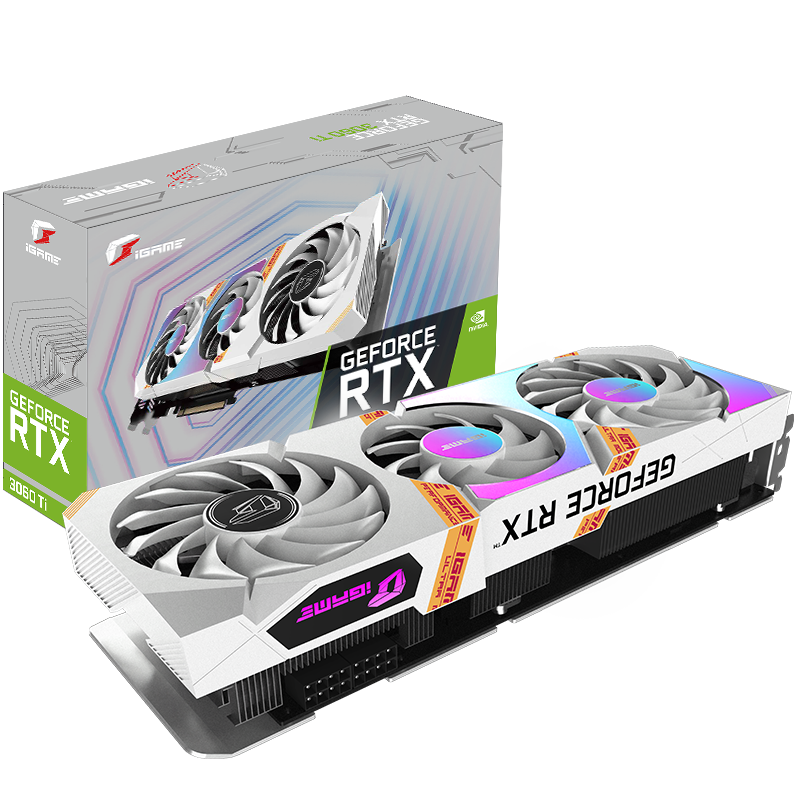 COLORFUL 七彩虹 iGame GeForce RTX 3060 Ti Ultra W OC 8G LHR 显卡 8GB，3561元包邮 ...