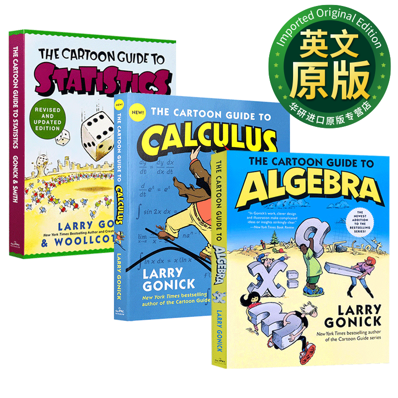 爆笑科学漫画系列3册套装 The Cartoon Guide to Statistics 英文原版 英文版