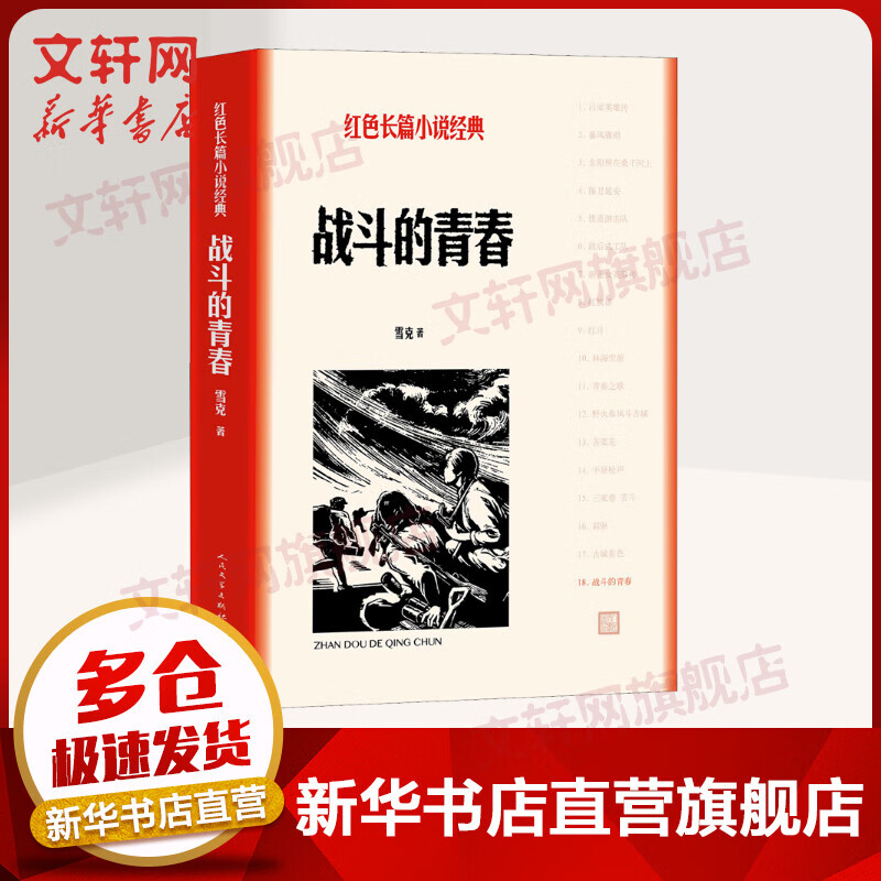 战斗的青春 雪克 红色长篇小说经典 人民文学出版社