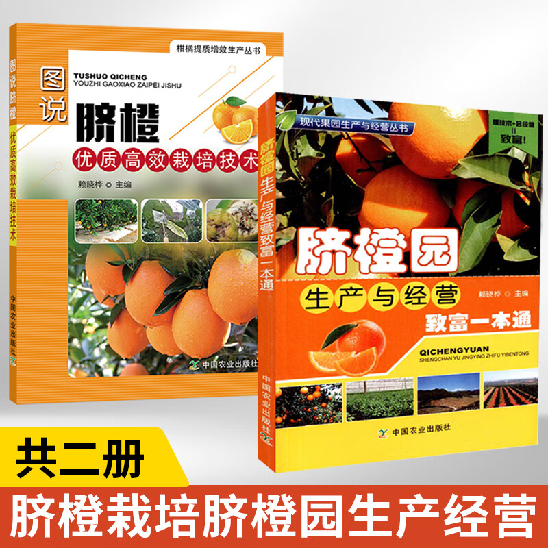2册脐橙园生产与经营致富一本通+图说脐橙优质高效栽培技术 脐橙果树栽培种植技术大全脐橙病虫害防治技