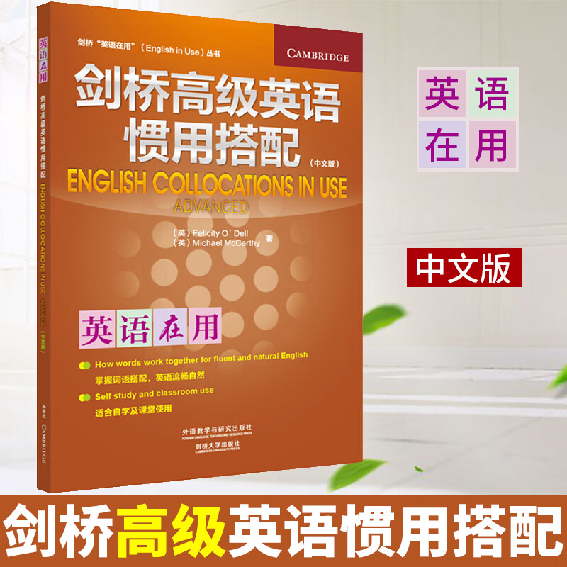 剑桥英语惯用搭配 中文版 剑桥英语在用丛书 英语搭配语法类别强搭配固定搭配与弱搭配剑桥英语练