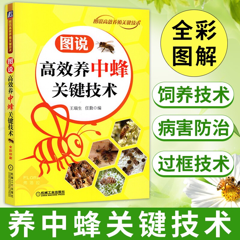 高效养中蜂 蜜蜂养殖技术书籍 养蜜蜂的书籍 中华蜂土蜂中蜂饲养养殖技术书籍 养蜂技术大全养蜂技术手册 图说高效养中蜂关键技术