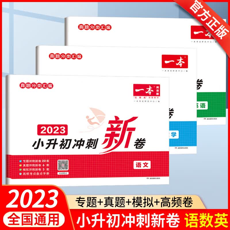 一本小升初冲刺新卷英语真题冲刺新篇专题冲刺新卷模拟卷 语文