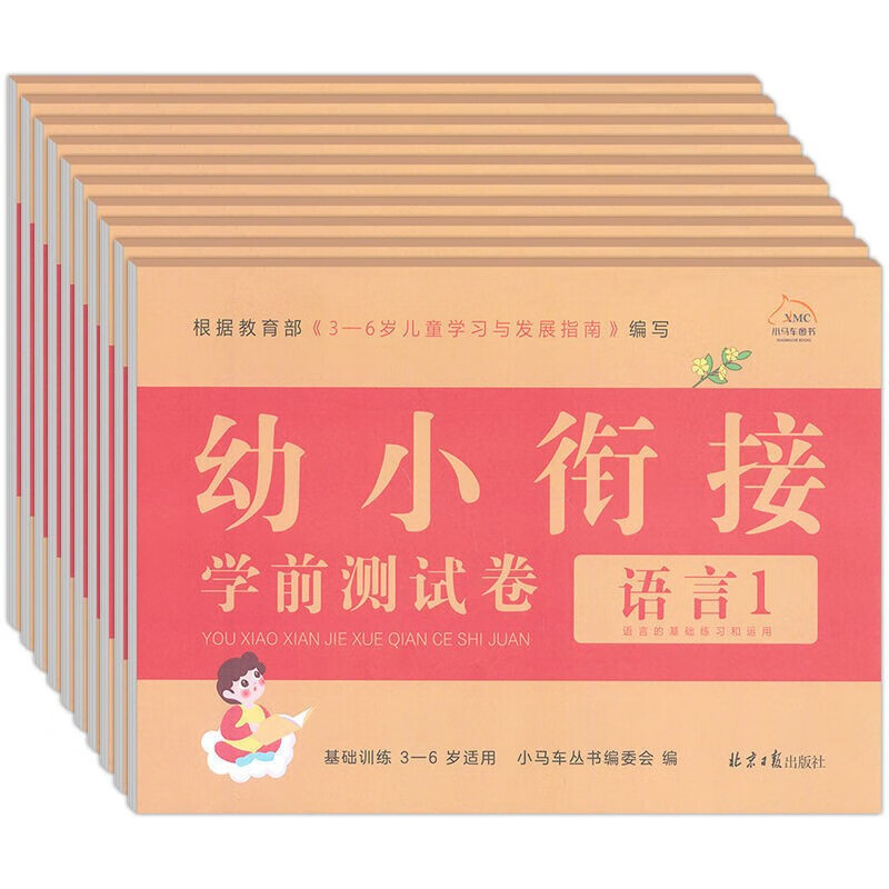 全10册 幼小衔接 数学拼音识字语言幼儿学前班幼小衔接学期卷书 C