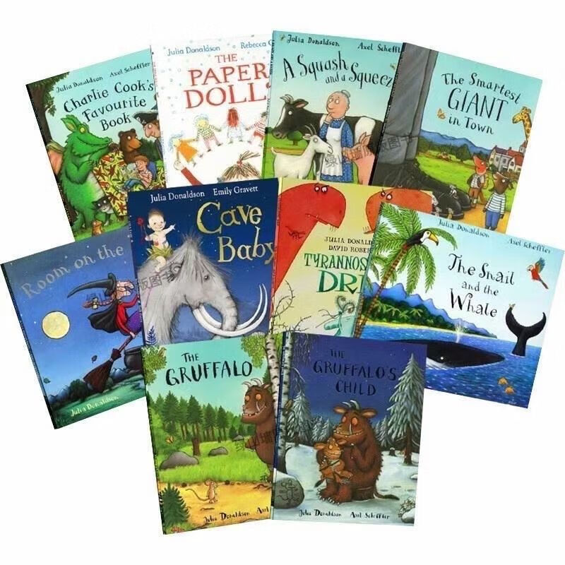 英文咕噜牛JuliaDonaldson茱莉亚唐纳森 The gruffalo10册点读