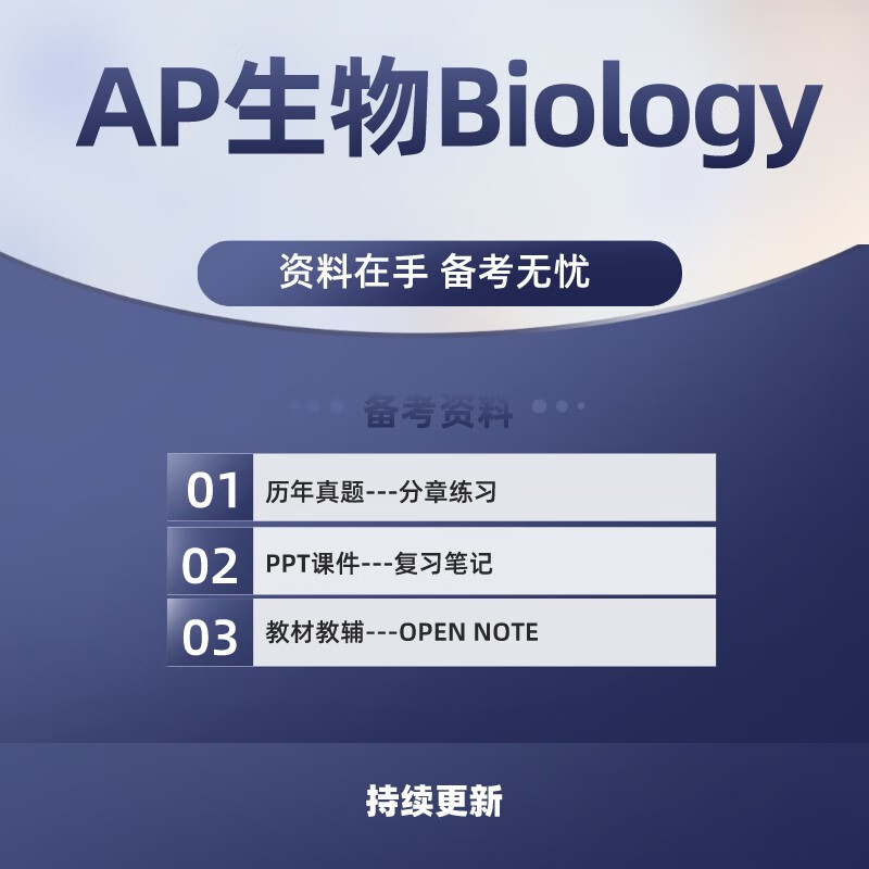 AP生物Biology自学备考真题PPT课件分单元练习笔记资料 巴郎
