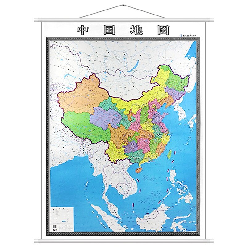 2022年 竖版政区交通地图 精装版 1.4米*1米 中国地图