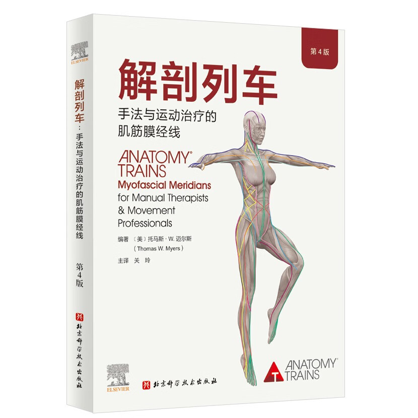 解剖列车徒手与动作治疗的肌筋膜经线 第4版 关玲 主译 奈特人体解剖图谱医学基础教材工具人体解刨彩色肌肉功能测试