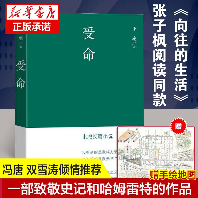 赠绿茶手绘地图 向往的生活图书馆】受命 止庵纠缠三十年的长篇小说致敬史记伍子胥列传和哈姆雷特的爱情悬疑推理现当代文学故事书