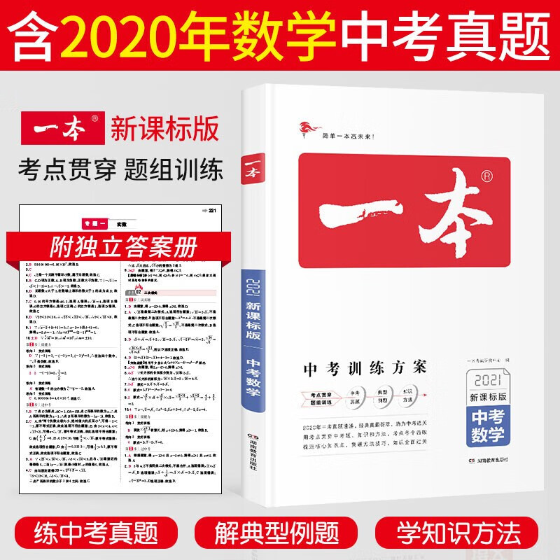 正规2021年总复习必刷题 中考一本语文英语数学附答案全解全析 九年级总复习资料中考考试 数学