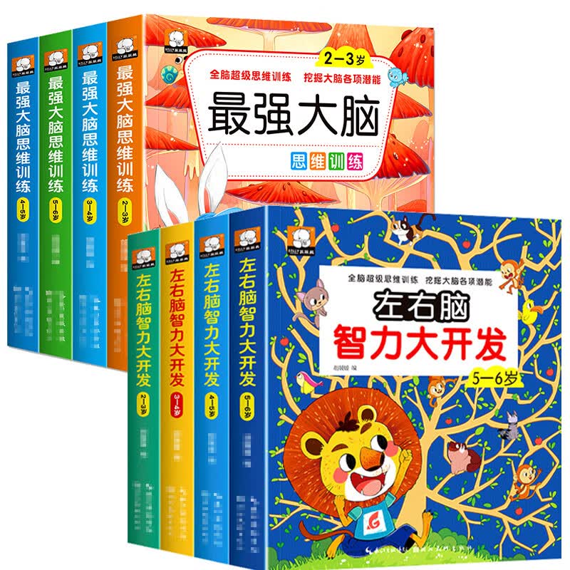 全脑开发思维训练3岁左右脑开发书益智思维训练书23456岁幼儿园思维逻辑训练书幼儿左右大脑全脑开发训练儿童 【2-3岁】最强大脑思维训练