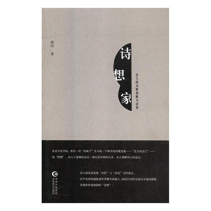 诗想家:北大的诗歌救赎与启蒙 错河 贵州教育出版社