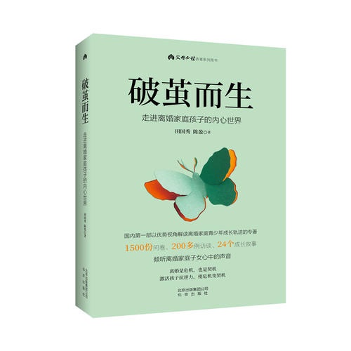 破茧而生 走进离婚家庭孩子的内心世界 田国秀 陈盈著 北京出版社