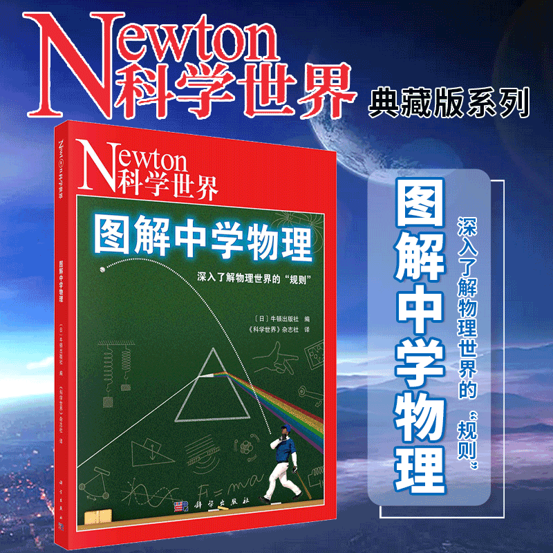 Newton科学世界杂志2023年典藏版系列图书：图解中学物理/图解中学对数与向量/图解人体手册/中学化学/中学虚数 2023年增刊 图解中学物理