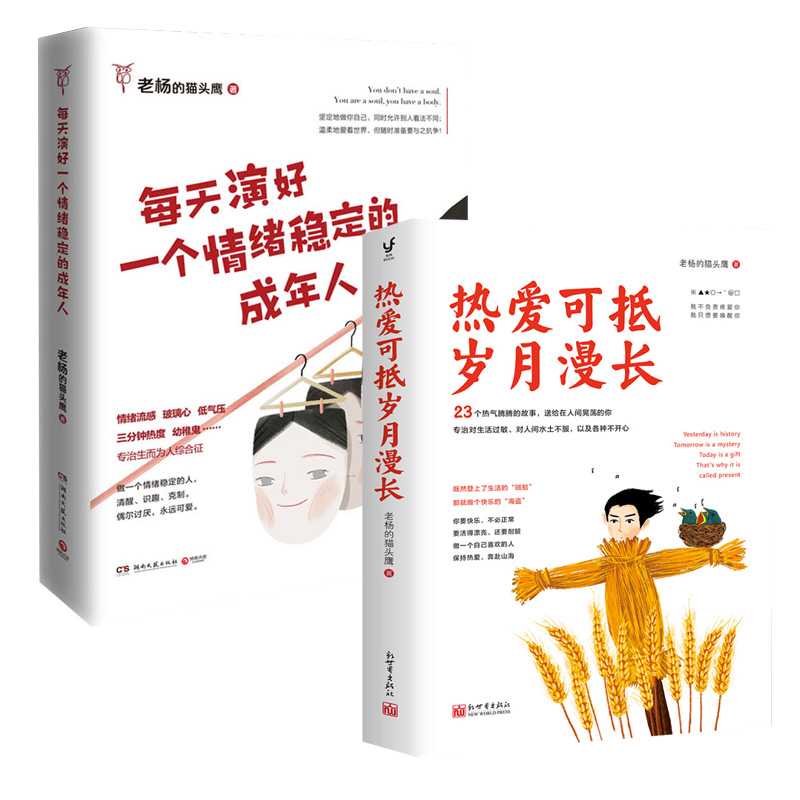 每天演好一个情绪稳定的成年人+热爱可抵岁月漫长 老杨的猫头鹰 醒脑之书好看的皮囊千篇一律你并非一无所有 青春励志文学书 图书