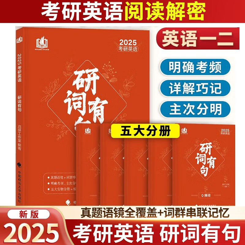 2025考研英语【研词有句】高频词汇详解巧记英语一英语二 考研英语词汇闪过单词书 全6册
