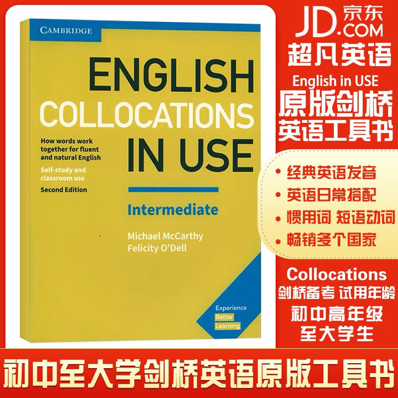 剑桥英语工具书 English Collocations in Use Phrasal verbs 动词短语Idioms惯用词 Pronunciation剑桥备考PET-FCE CAE-CPE 初中