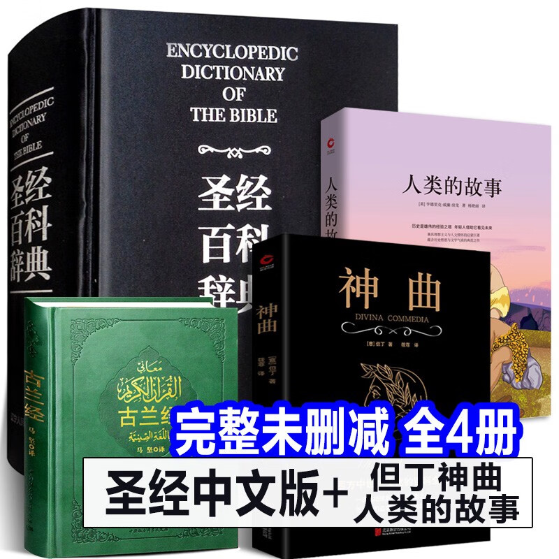 【完整全5册】圣经中文版书籍+但丁神曲+人类的故事+古2本 圣经中文版 图文版 精装 圣经 原版书 全本完整版 圣经精读导读 【全4册】