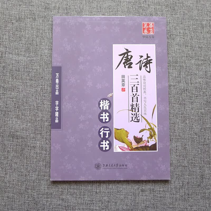 字帖唐诗宋词名家散文楷书入门速成技法教程笔画偏旁间架结构常用7000字控笔训练田英章卢中南吴玉生正楷行书行楷钢笔书法 唐诗三百首(楷书行书)田英章