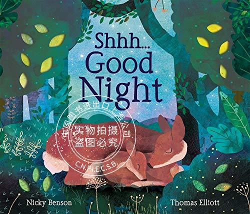 现货 嘘...晚安 儿童纸板书 精美插图绘本 英文原版 Shhh... Good Nigh