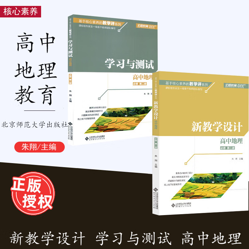 基于核心素养的教学评系列 新教学设计 学习与测试 高中地理 必修 第二册2本 新教材 深度学习 单元设计 进阶测试 北京师范大学