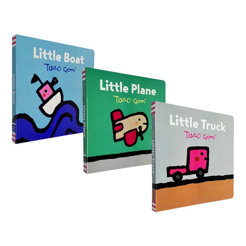 交通工具 3册 Little Truck/Plane/Boat 大师五味太郎 纸板书本 儿童启蒙认知 儿童启蒙认知 英文原版绘本
