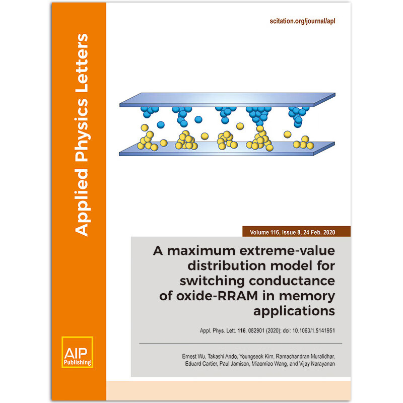 【单期可选】Applied Physics Letters 应用物理学快报 Vol.116 2020 N.8 2020年2月24日