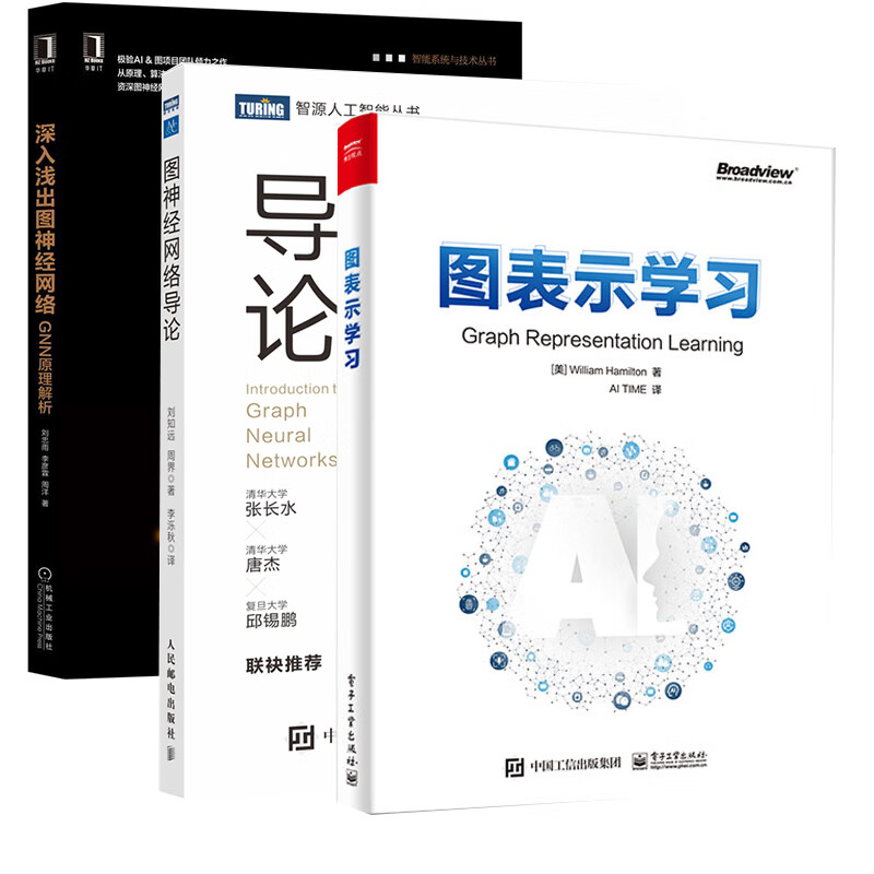 【全3册】深入浅出图神经网络：GNN原理解析图表示学习图神经网络导论刘忠雨李彦霖人工智能机器智能系统与技术丛书卷积神经网络