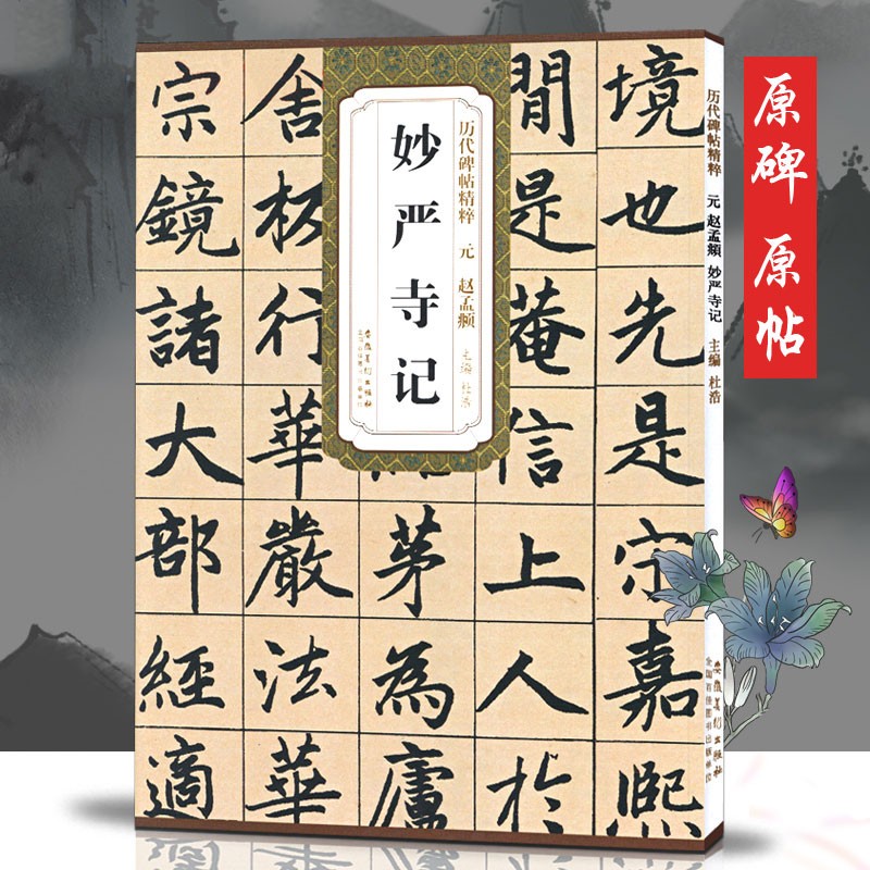 赵孟頫妙严寺记 元 历代碑帖精粹 临摹赵孟俯赵体楷书书法毛笔练字帖 原碑帖附简体旁注 安徽美术出版社
