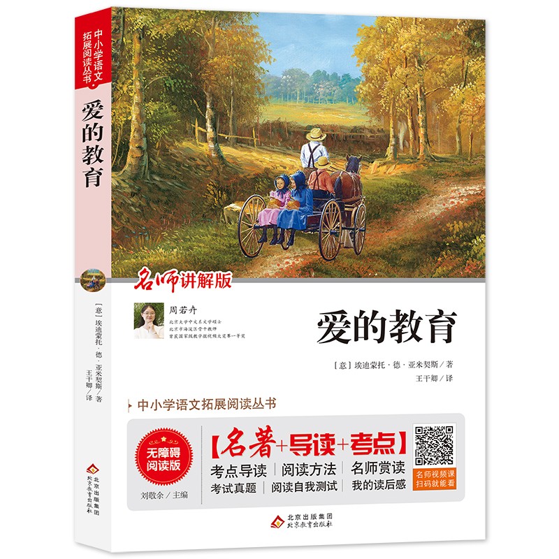 爱的教育整本书阅读（视频讲解版）快乐读书吧六年级上推荐阅读 儿童文学世界名著 无障碍阅读 考点导读+阅读方法+名师赏读 中小学生语文拓展阅读丛书