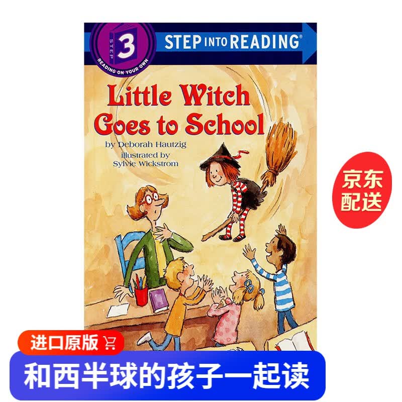 进口英文 小女巫去上学 兰登分级读物三阶 Little Witch Goes to School
