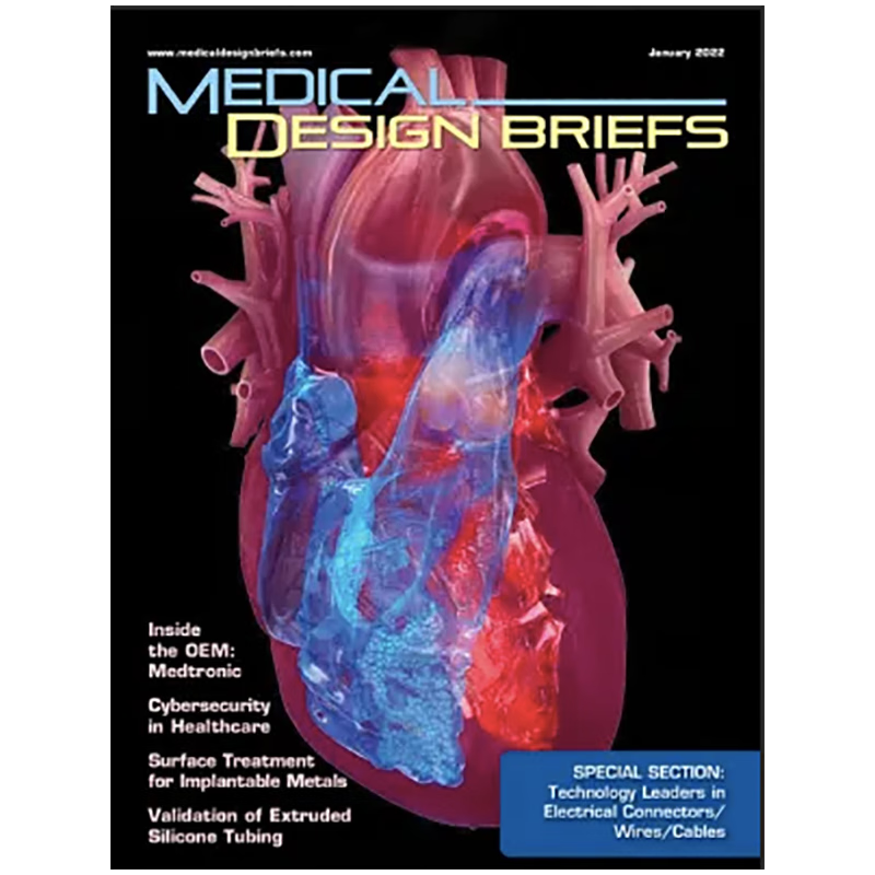 【单期可选】Medical Design Briefs 美国医疗设计摘要杂志 2020/2021年月 2022年1月刊