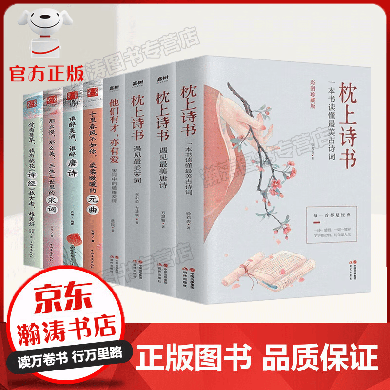 全4册 枕上诗书全套 一本书读懂最美古诗词 唐诗 宋词 元曲 诗经 诗歌词曲书籍 全8册：【枕上诗书+唐诗+宋词+元曲+诗经】