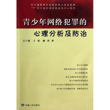 青少年网络犯罪的心理分析及防治 王宁霞等