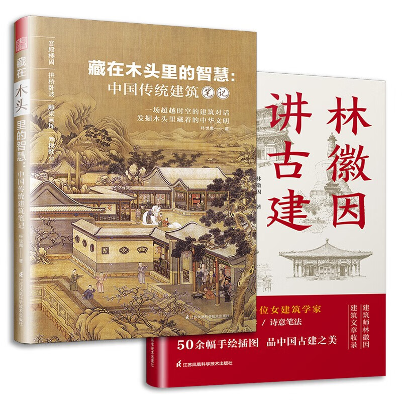 套装2册 林徽因讲古建 手绘插图版+藏在木头里的智慧 中国传统建筑笔记 古建爱好者林徽因建筑学作品书
