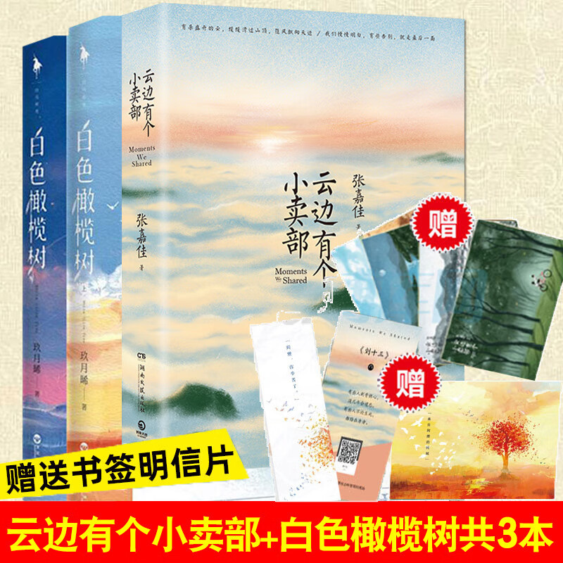 共3册 云间有个小卖部 白色橄榄树全套 云端云边有个小卖铺小卖部系列张嘉佳的书玖月晞小说 典藏版