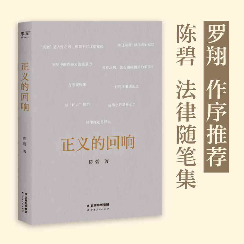 【罗翔作序】正义的回响 陈碧 法律随笔集 中国政法大学陈碧教授 罗翔法治的细节 法律