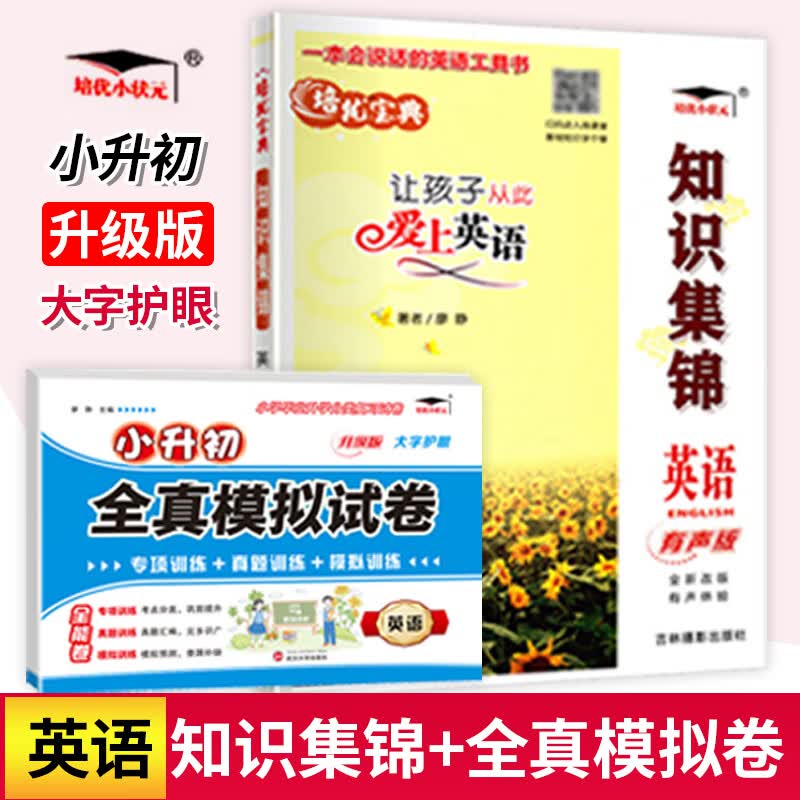 2023新知识集锦语文升级版大字护眼全国版小学生1-6年级统编语文知识大全文学常识字词成语归纳六年级小升初 英语2本【知识集锦+全真测试卷】 小学通用