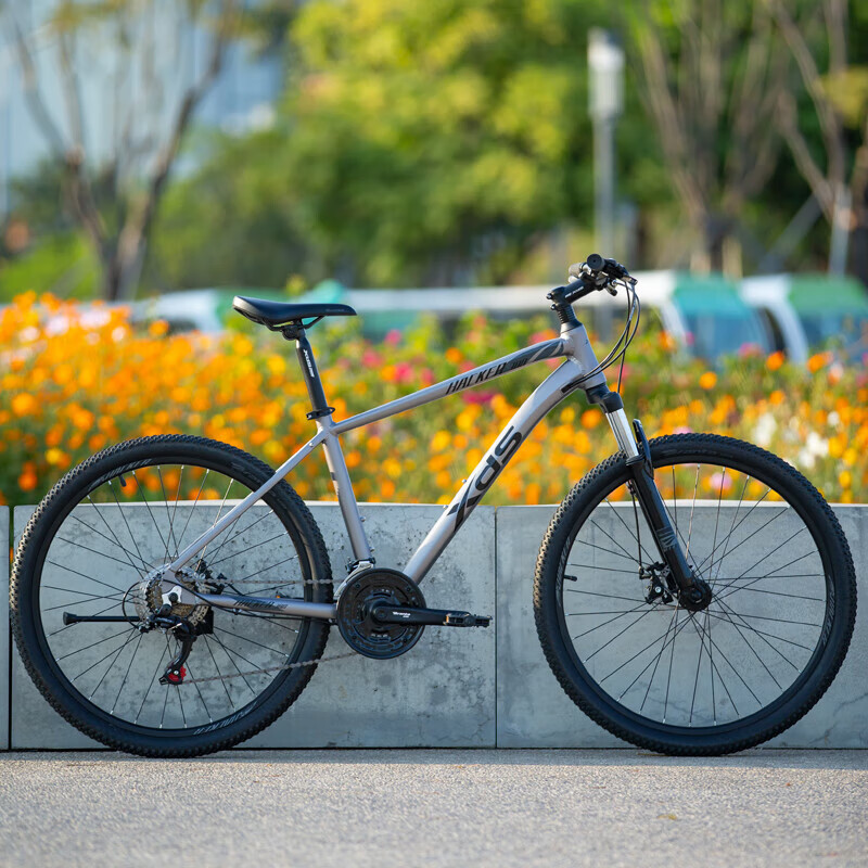 PLUS会员: 喜德盛（xds）2024款黑客380山地自行车成人21速禧玛诺男学生青少年单车 灰黑17寸|身高165-180cm| 21速，1244.01元包邮—— 慢慢买比价网