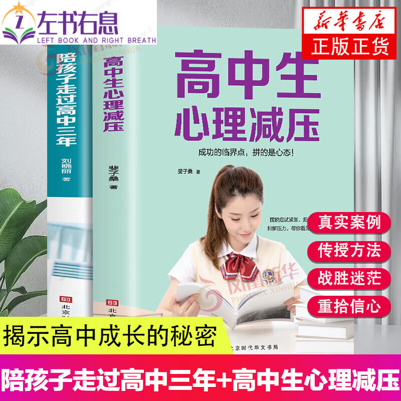 2册套 陪孩子走过高中三年+高中生心理减压 冲刺高考高中生心理健康教育做自己的心理医生焦虑抑郁心理学疏导 心理学疏导