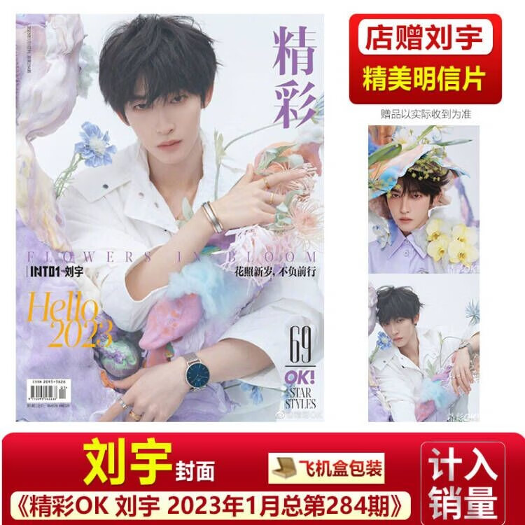 302期米卡刘涛封面 精彩OK!杂志2023年301期高叶倪虹洁喻言王子奇文俊辉许光汉林墨利路修孙怡杨幂龚俊罗云熙黄明昊关晓彤迪丽热巴 2023年1月总第284期 刘宇封面
