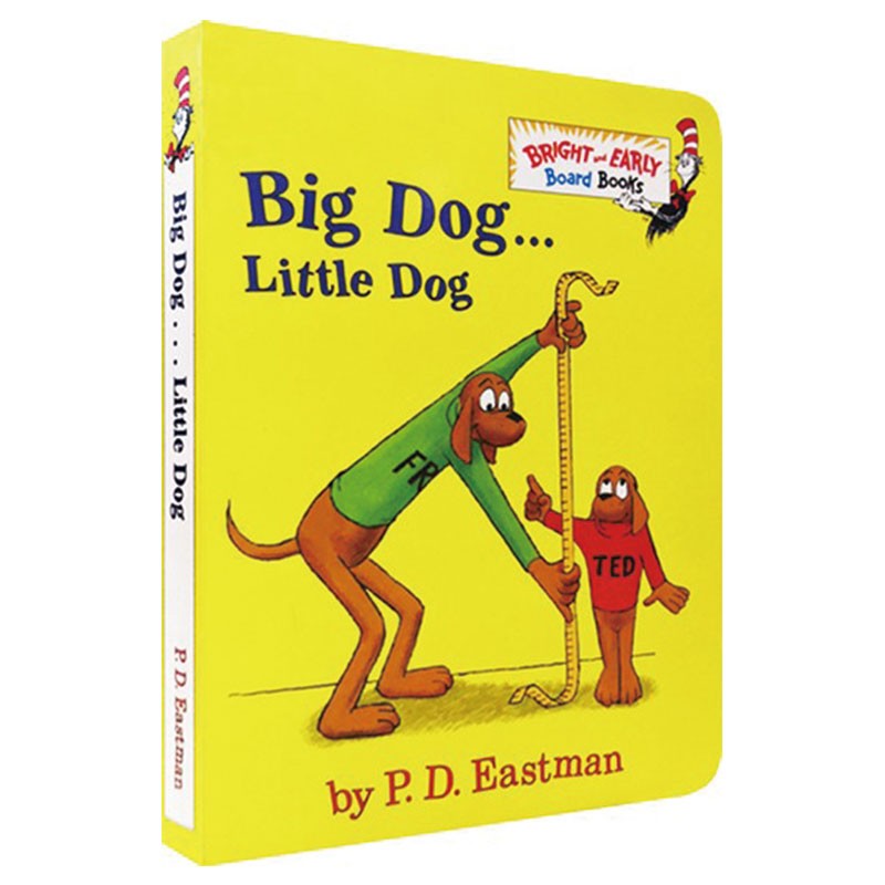 英文原版 Big Dog...Little Dog 大狗小狗 纸板书 苏斯博士 低幼启蒙反义词学习书 . 梦想童趣城