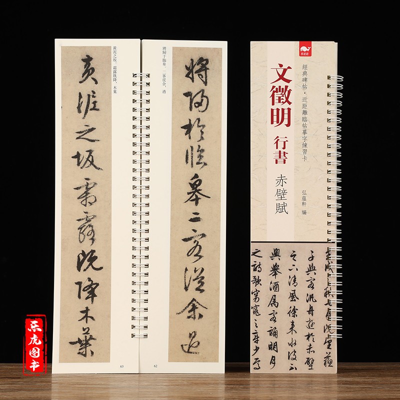包邮 文征明行书赤壁赋临摹卡 经典碑帖近距离临帖摹字练习卡 文征明行书初学者基础入门临摹字卡 毛笔临摹字帖描红字卡墨迹本
