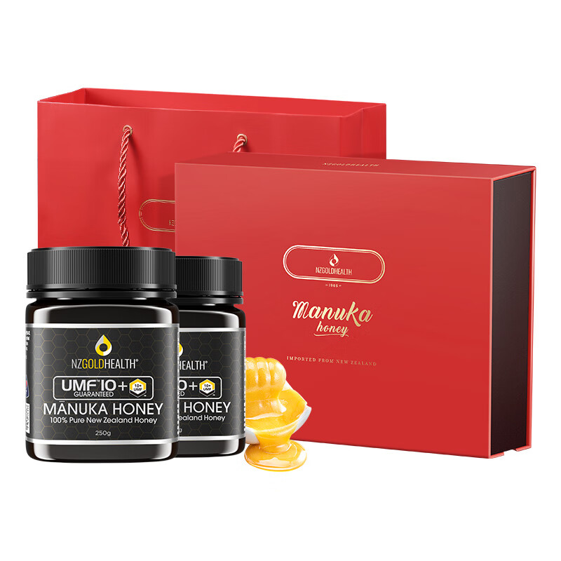 NZGOLDHEALTH 蜜兰达 麦卢卡蜂蜜UMF10+250g*2瓶 礼盒装 原装进口送礼礼物公司团购送长辈家人朋友亲戚父母-京东商城【降价监控 价格走势 历史价格】 - 一起惠神价网 ...