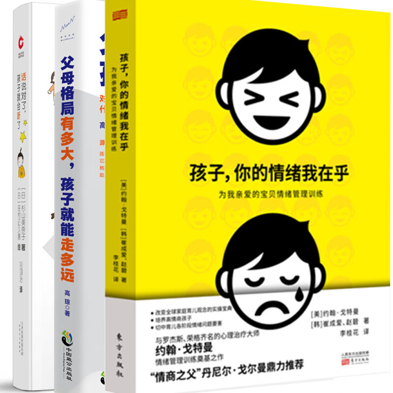 【全套3册】话说对了，孩子就会听了+孩子，你的情绪我在乎 为我亲爱的宝贝情绪管理训练 父母格局有多大