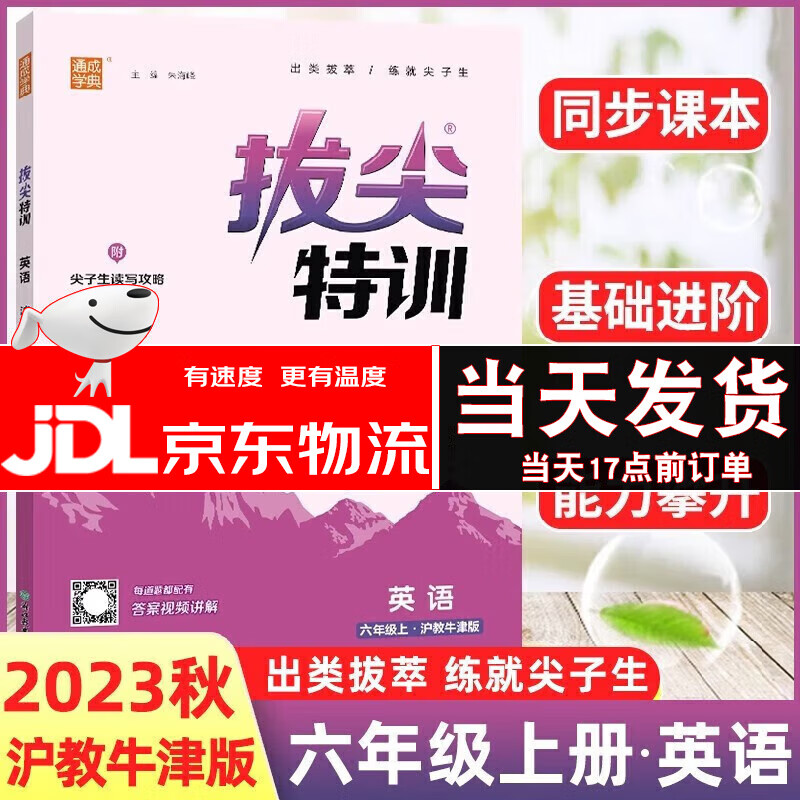 2023秋通成学典 拔尖特训六年级上册语文数学英语人教版北师 拔尖特训 六年级上册英语沪教牛津版