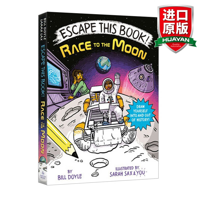Escape This Book! Race To The Moon 英文原版 奔向月球 精装 英文版 进口英语原版书籍