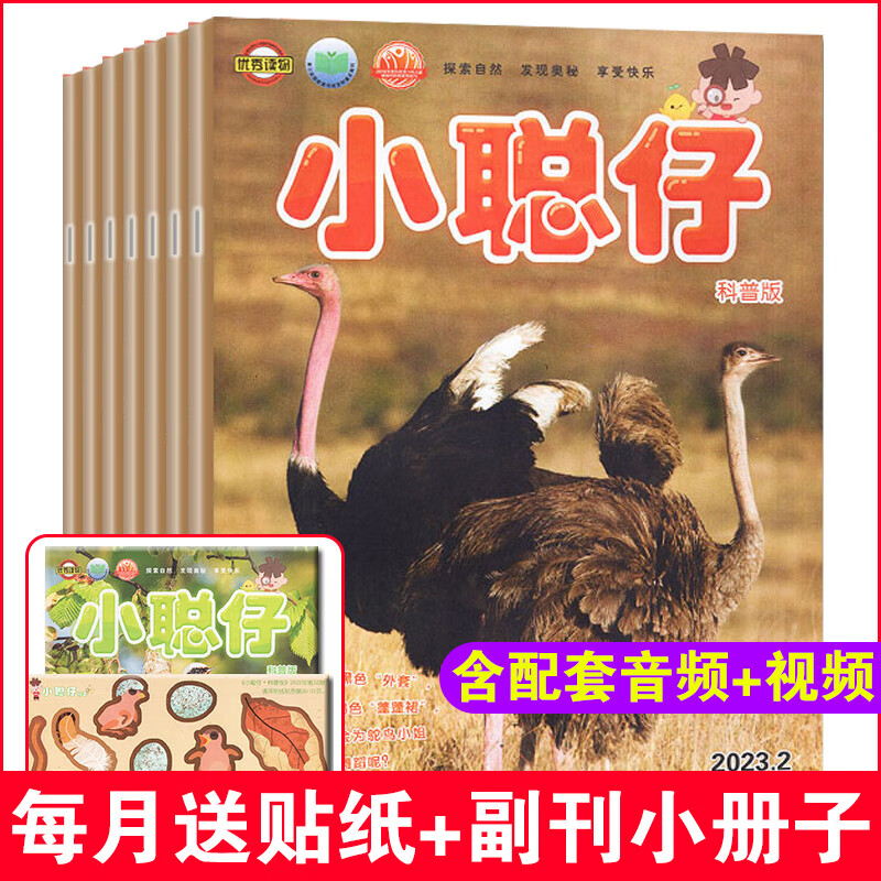 【手工图册+贴纸】小聪仔（科普版）2023年34月新到】2~8岁幼儿兴趣智力开发儿童过期 全年订阅+送故事乐园会员卡23年1-12月