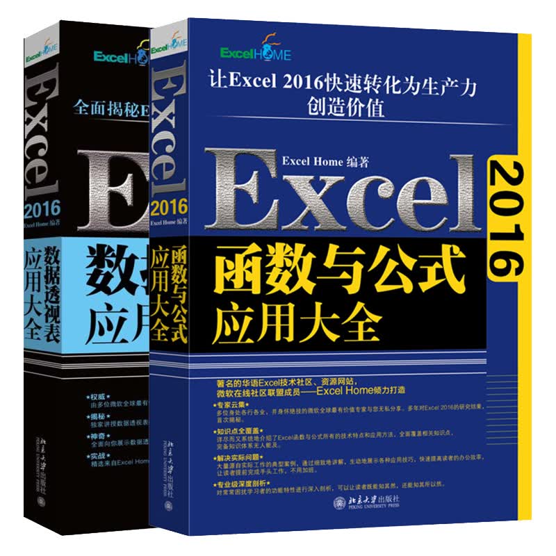 Excel 2016函数与公式应用大全+数据透视表应用大全 2册 Excel Home 编著 Exc
